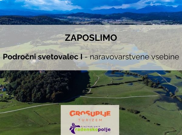 Razpis za prosto delovno mesto | Radensko polje - krajinski park